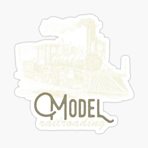 "Trains Model Railroading: Vintage Locomotive Art" Sticker by MrEddie10 ...