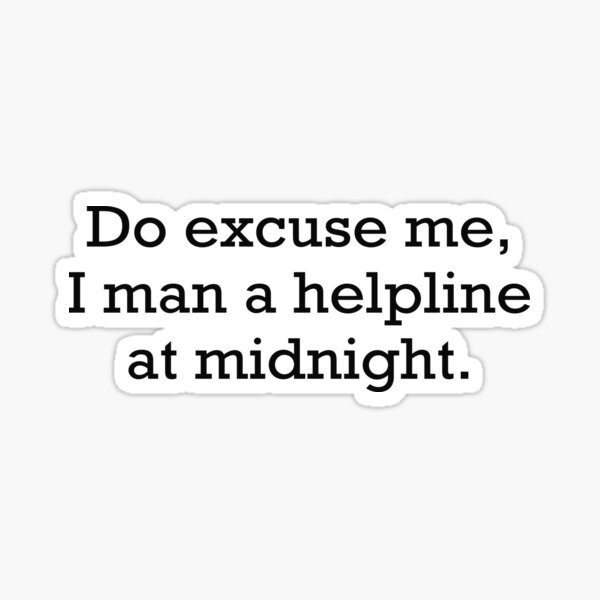 "Petula's Helpline" Sticker for Sale by Blissikins | Redbubble