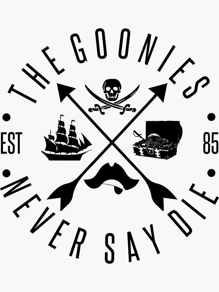 "The Goonies" Sticker for Sale by kalongraphics | Redbubble
