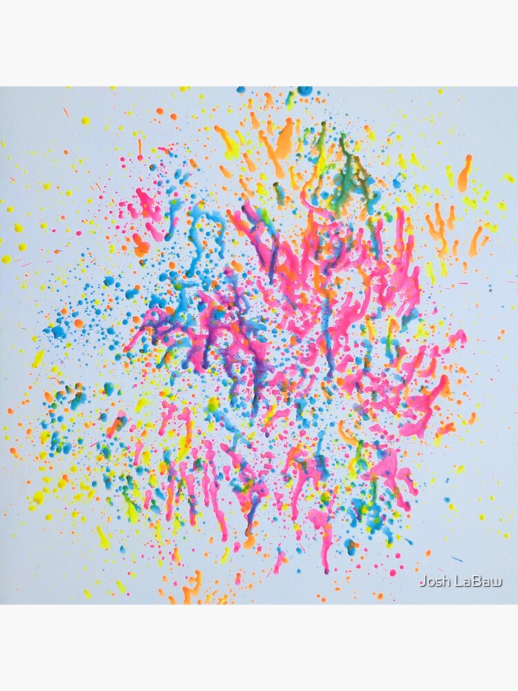 "Neon Crayon Splatter" Poster for Sale by joshlabaw | Redbubble