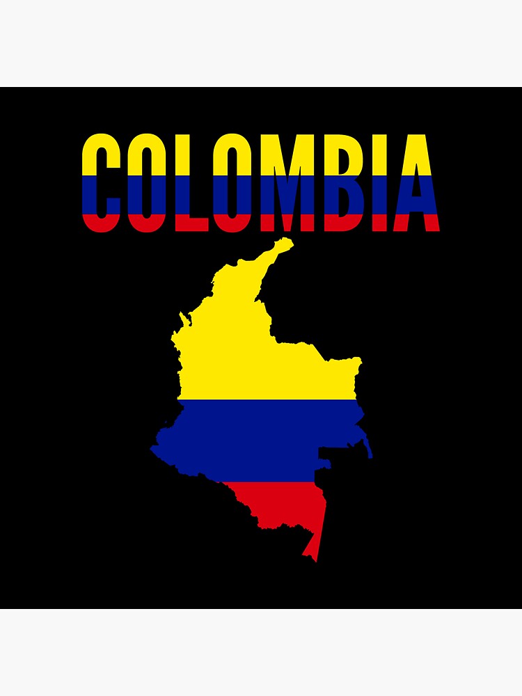 "Colombian Gift - Colombia Map Country Flag" Sticker for Sale by FDST ...