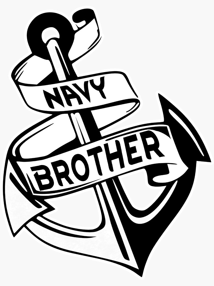 "Navy Brother" Sticker by hermittamer | Redbubble