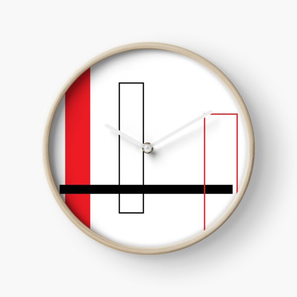 Clocks NEW MoMA DE STIJL MODERN CONTEMPORARY WALL CLOCK Mondrian DESIGN ...