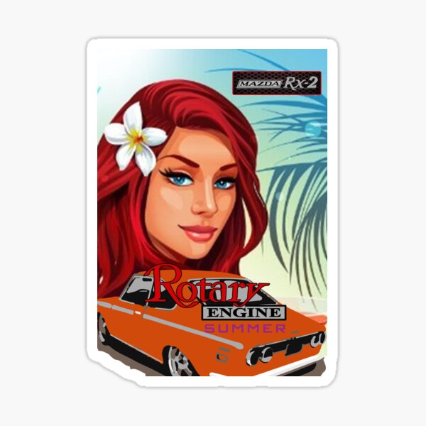 "Mazda RX2 Rotary Summer" Sticker by harrisonformula | Redbubble