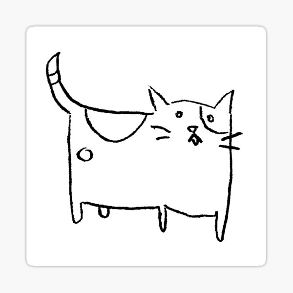 "Splotch Cat" Sticker for Sale by SponkSketch | Redbubble