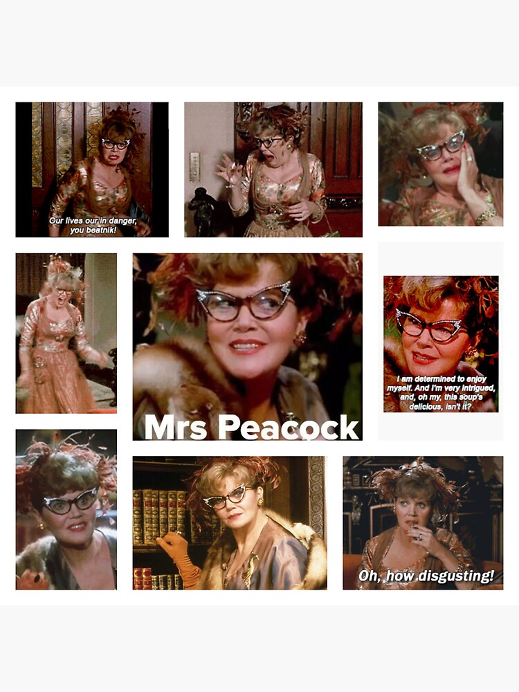 Mrs Peacock Sticker For Sale By Ariellenelson Redbubble