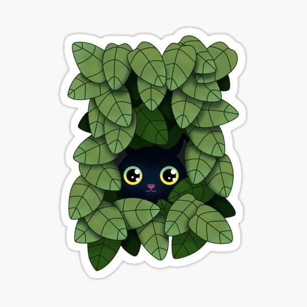 "Hiding Cat" Sticker for Sale by JAdvincula | Redbubble