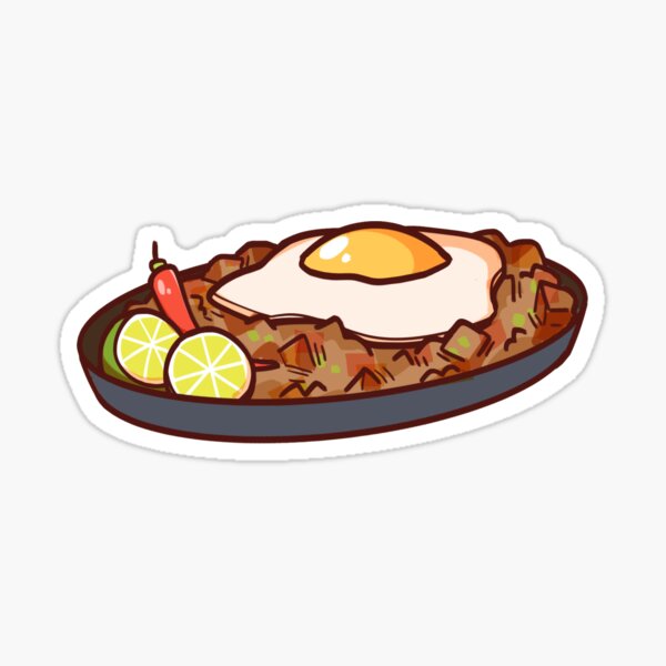 "BnW: Sisig" Sticker for Sale by Oletarts | Redbubble