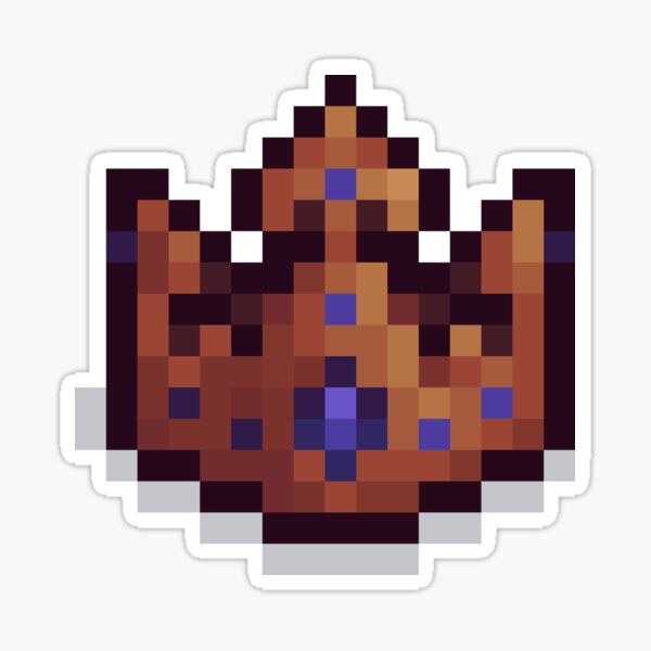 "Pixel Crown Copper C" Sticker by BenHenry | Redbubble