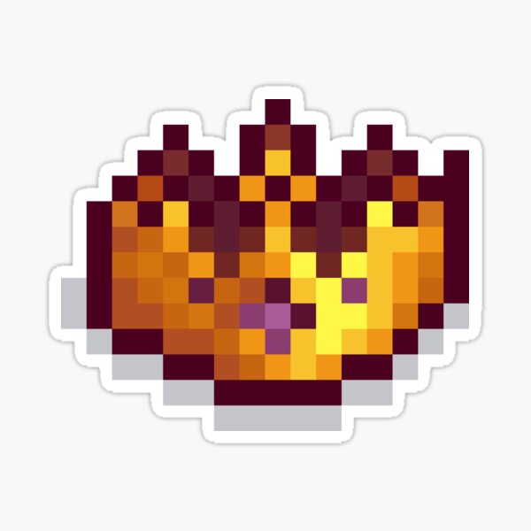 "Pixel Crown Gold A" Sticker for Sale by Ben Henry | Redbubble