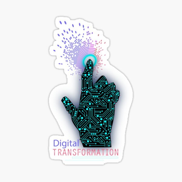 "Digital Transformation" Sticker for Sale by Adriancryp | Redbubble