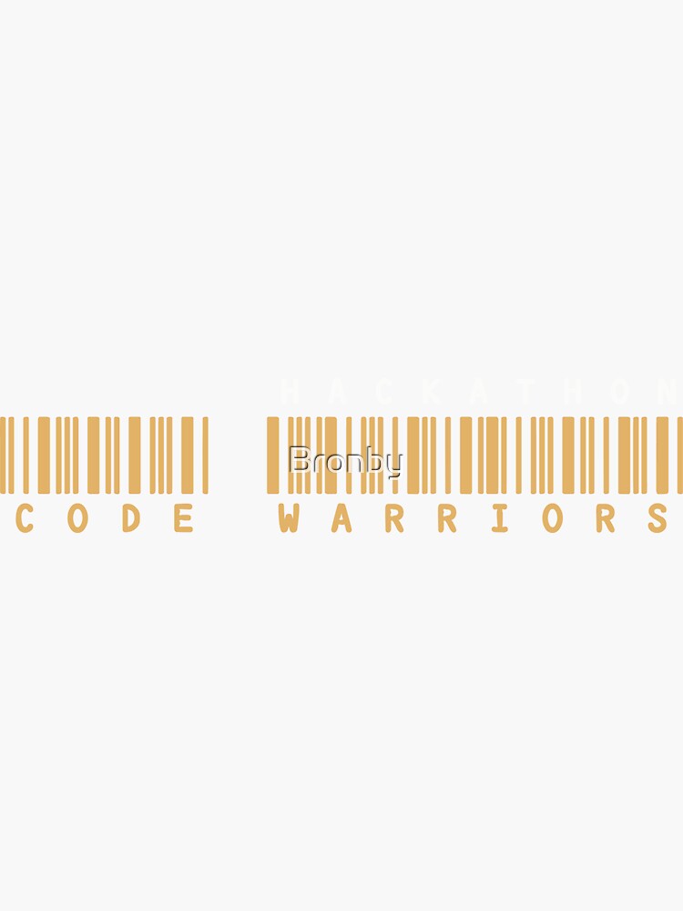 "Hackathon Code Warriors BarCode Team Coders" Sticker by Bronby | Redbubble