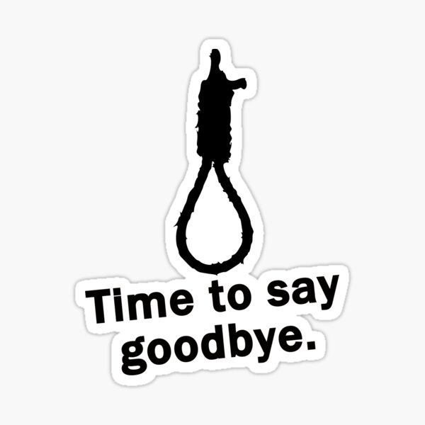 "Time to say goodbye" Sticker for Sale by Designschmiede | Redbubble