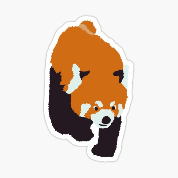 "Walking Red Panda" Sticker for Sale by Rocket-To-Pluto | Redbubble