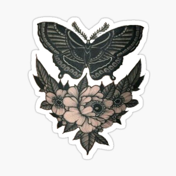 "Roses and butterfly" Sticker by fantastic23 | Redbubble