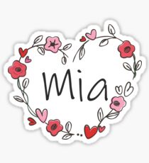 Pegatinas: Nombre Mia | Redbubble