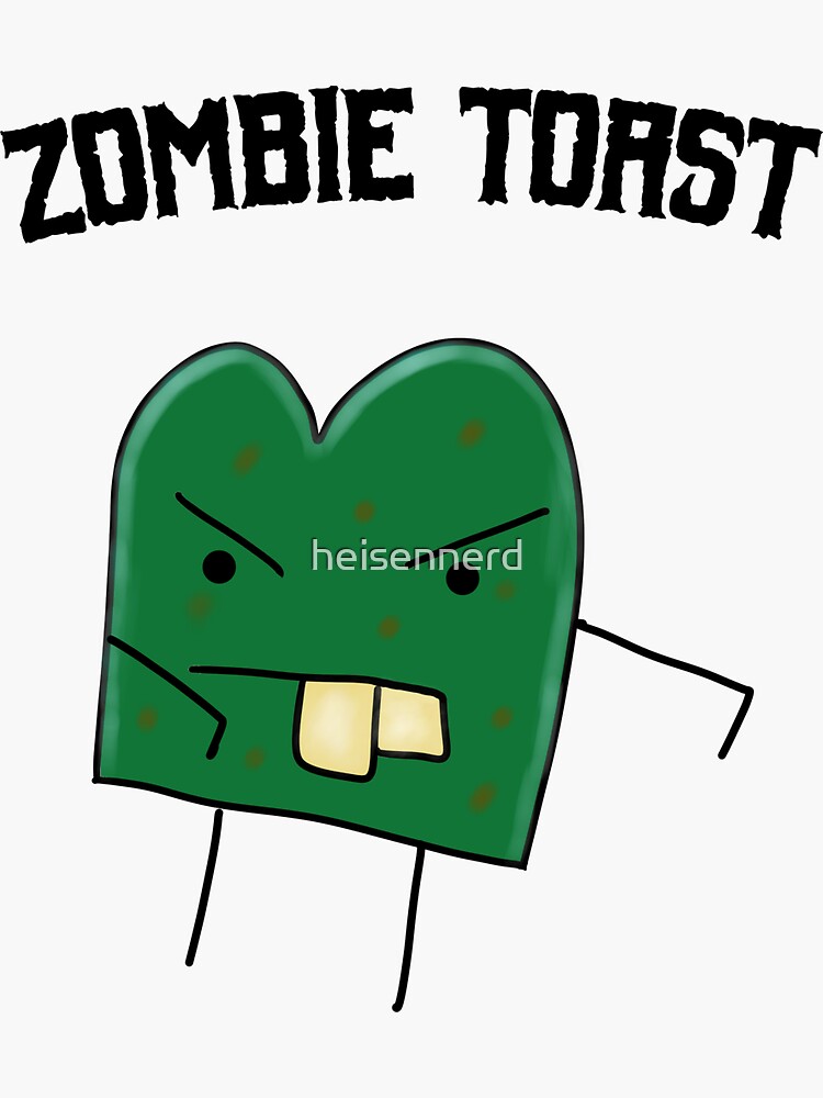 "angry zombie toast" Sticker for Sale by heisennerd | Redbubble