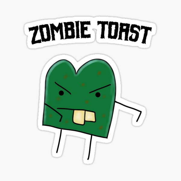 "angry zombie toast" Sticker for Sale by heisennerd | Redbubble