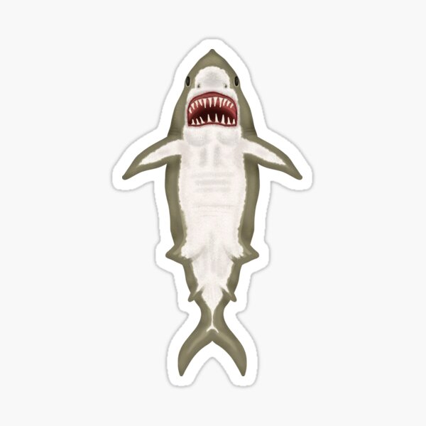 "Great White Shark Attack" Sticker for Sale by emkayhess | Redbubble
