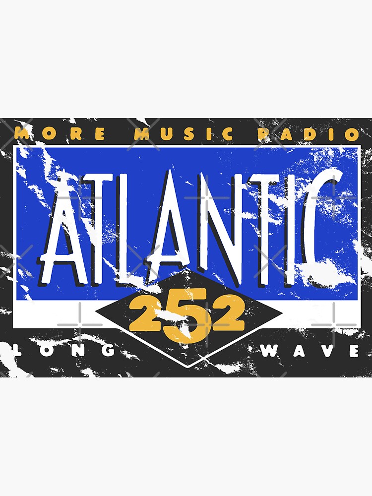 "Long Wave Radio - Atlantic 252" Sticker for Sale by Bellissima97 ...