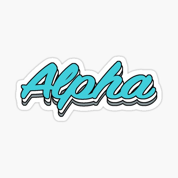 "Retro Alpha" Sticker for Sale by victoriasellars | Redbubble