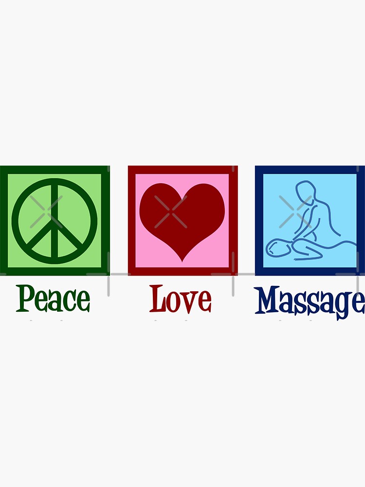 Peace Love Massage Therapy Sticker For Sale By Elishamarie28 Redbubble