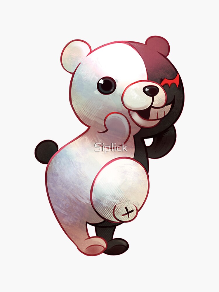 "Monokuma" Sticker by Siplick | Redbubble