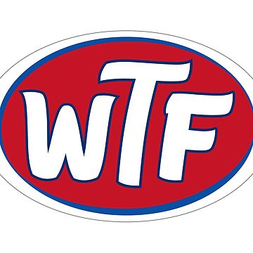 "WTF" Sticker for Sale by oldskooldesign | Redbubble