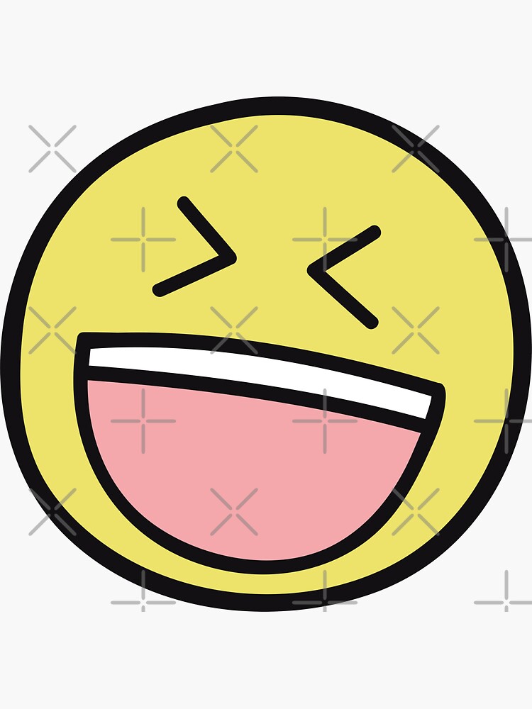 "Funny emoji face" Sticker by bainermarket | Redbubble