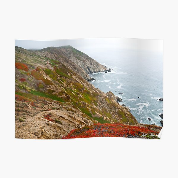 "Colorful Cliffs at Point Reyes" Poster for Sale by JeffGoulden | Redbubble