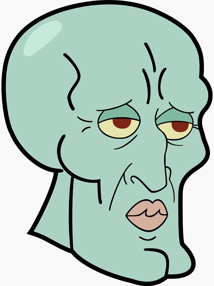 "Squidward Beautiful Head Meme" Sticker for Sale by BillNyeIsDope ...