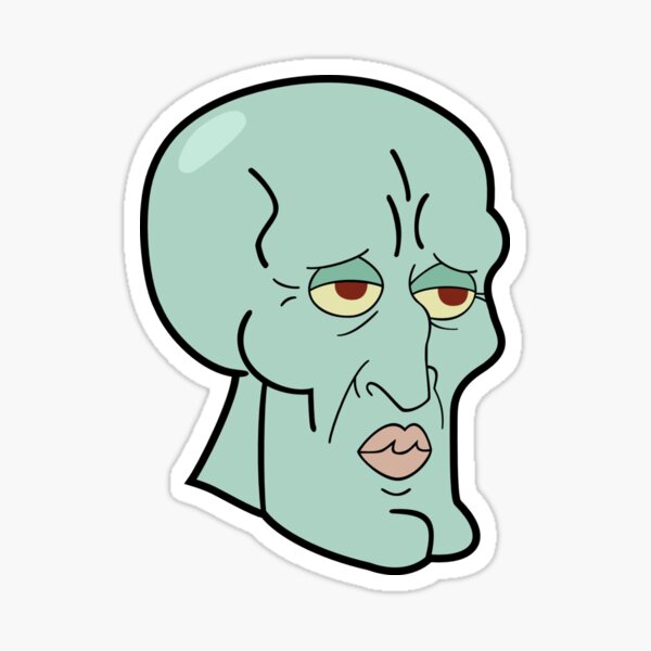"Squidward Beautiful Head Meme" Sticker for Sale by BillNyeIsDope ...