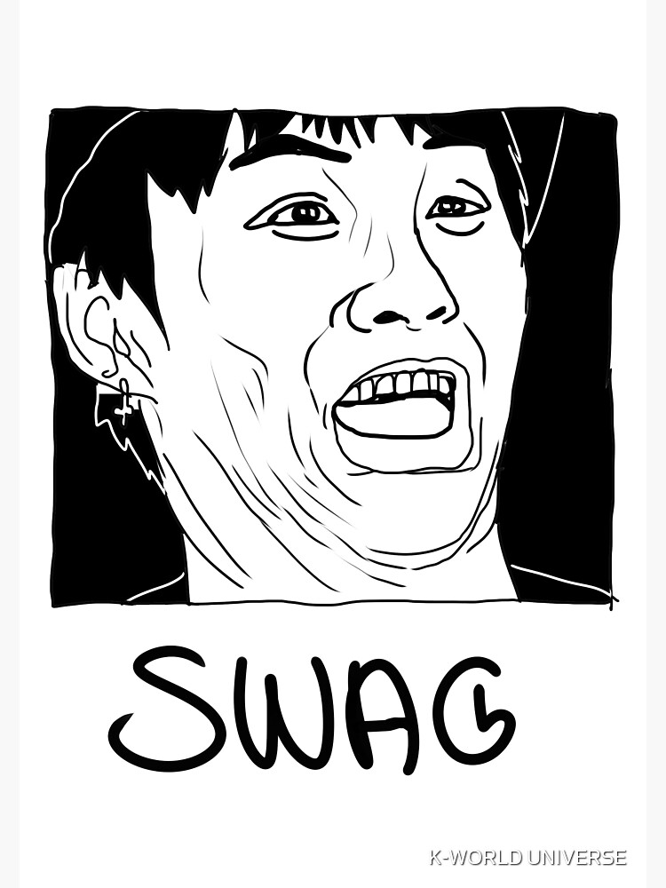 "BTS SUGA "SWAG" MEME" Art Print for Sale by alexandrabot | Redbubble