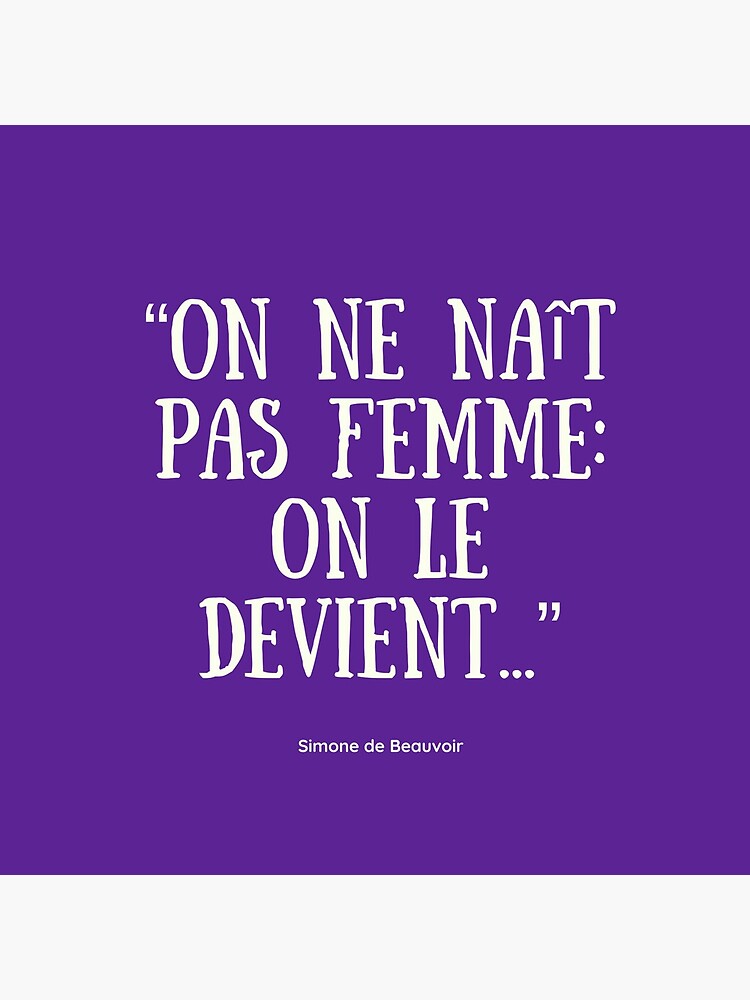 On Ne Naît Pas Femme On Le Devient Simone De Beauvoir Clock By