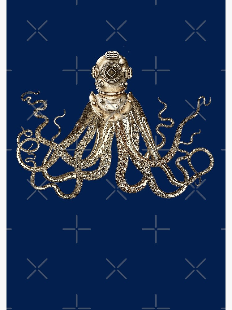 "Ferocious Deep Sea Diving Monster Octopus Amazing Art" Spiral Notebook ...