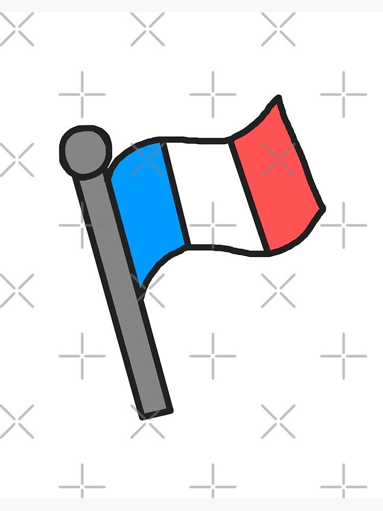 "Cute French Flag" Art Board Print for Sale by Rocket-To-Pluto | Redbubble