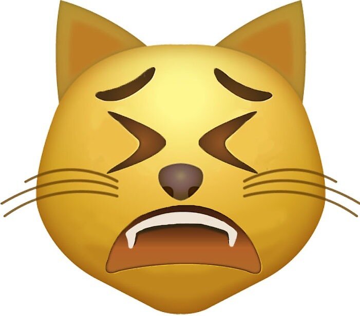 "moaning cat emoji" by eileenf | Redbubble