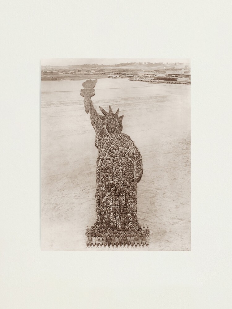 "Statue of Liberty Human Formation - By Arthur Mole 1918" Photographic ...