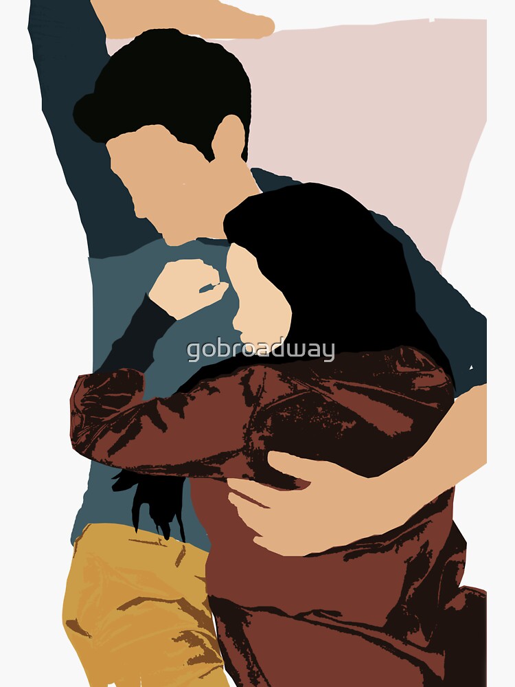 "TATBILB: Lara and Peter." Sticker by gobroadway | Redbubble