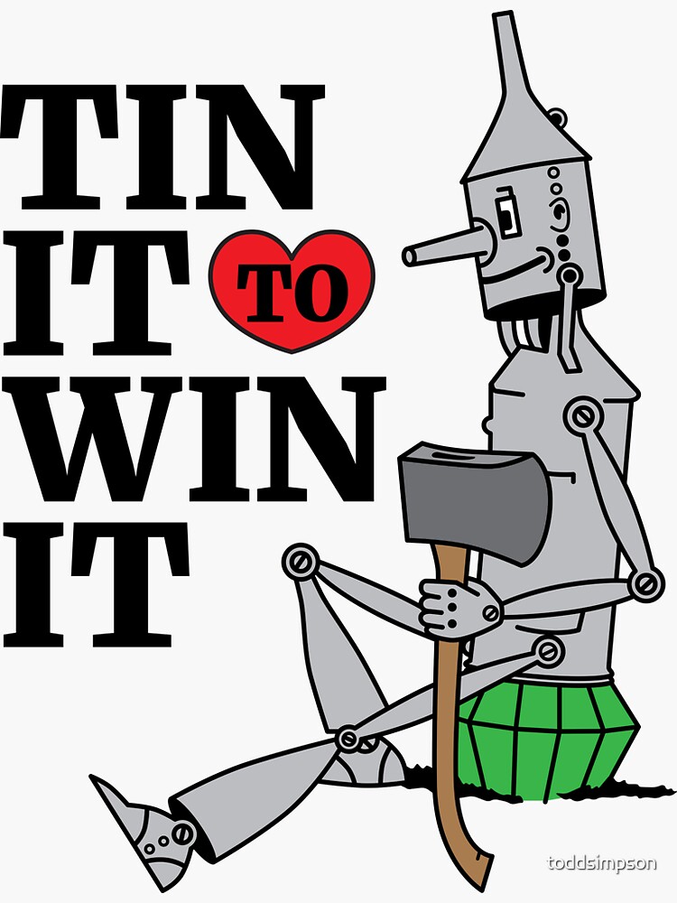 "Nick Chopper Tin Man - Wizard of Oz" Sticker for Sale by toddsimpson ...