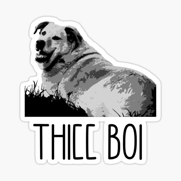 Thicc Boi Sticker By Hermittamer Redbubble