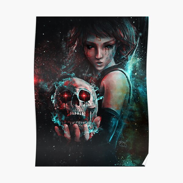"Skull Mage Original Character Painting" Poster for Sale by ...