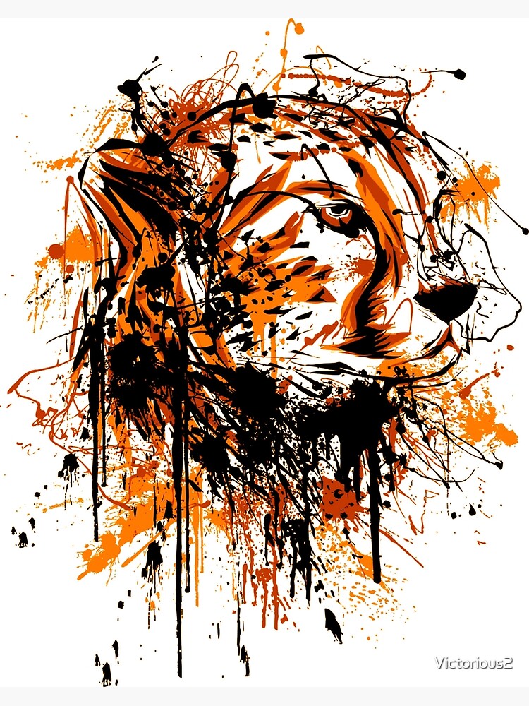 "Fire Cheetah" Poster by Victorious2 | Redbubble