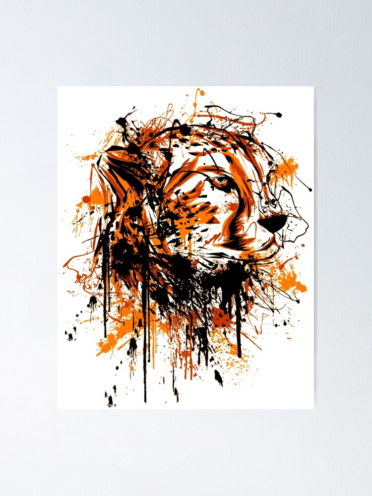 "Fire Cheetah" Poster by Victorious2 | Redbubble