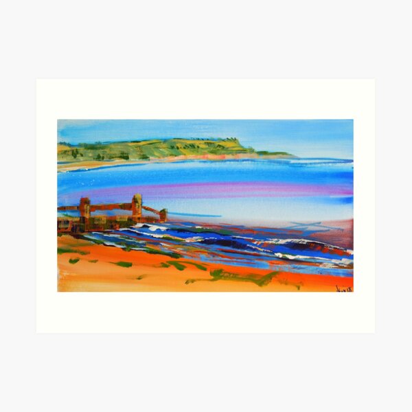 "En Plein Air Devon seascape painting at Dawlish Warren" Art Print for ...