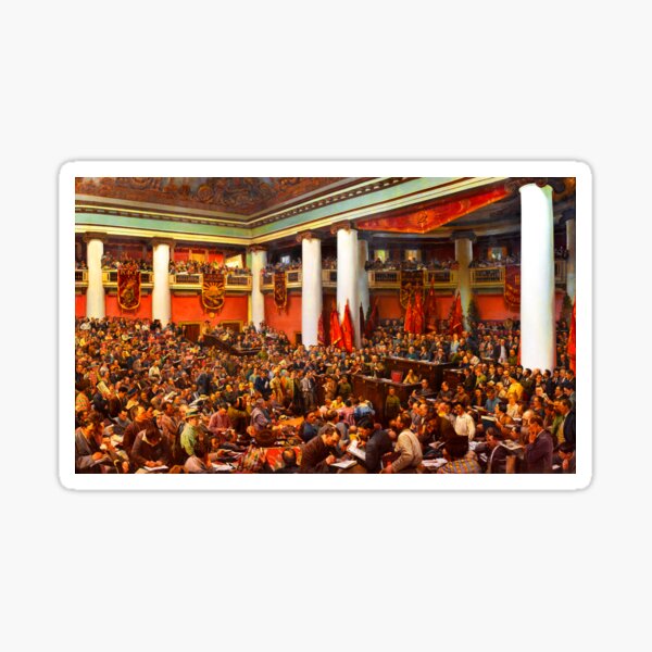 "Second Congress of the Comintern" Sticker for Sale by entroparian ...