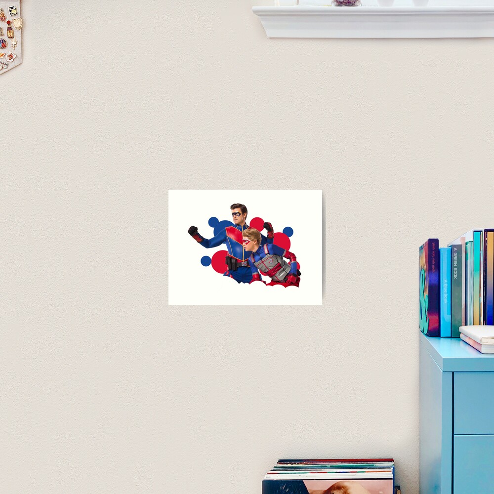 "Bubbles Captain Man and Kid Danger" Poster for Sale by Linneke | Redbubble