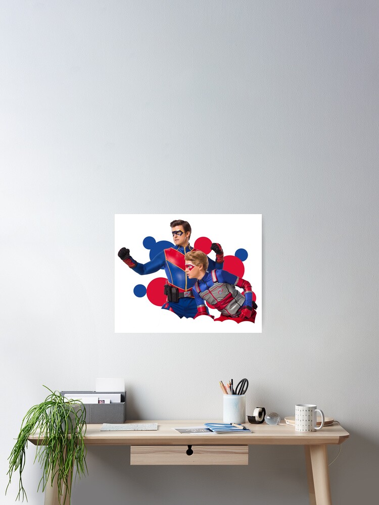 "Bubbles Captain Man and Kid Danger" Poster for Sale by Linneke | Redbubble