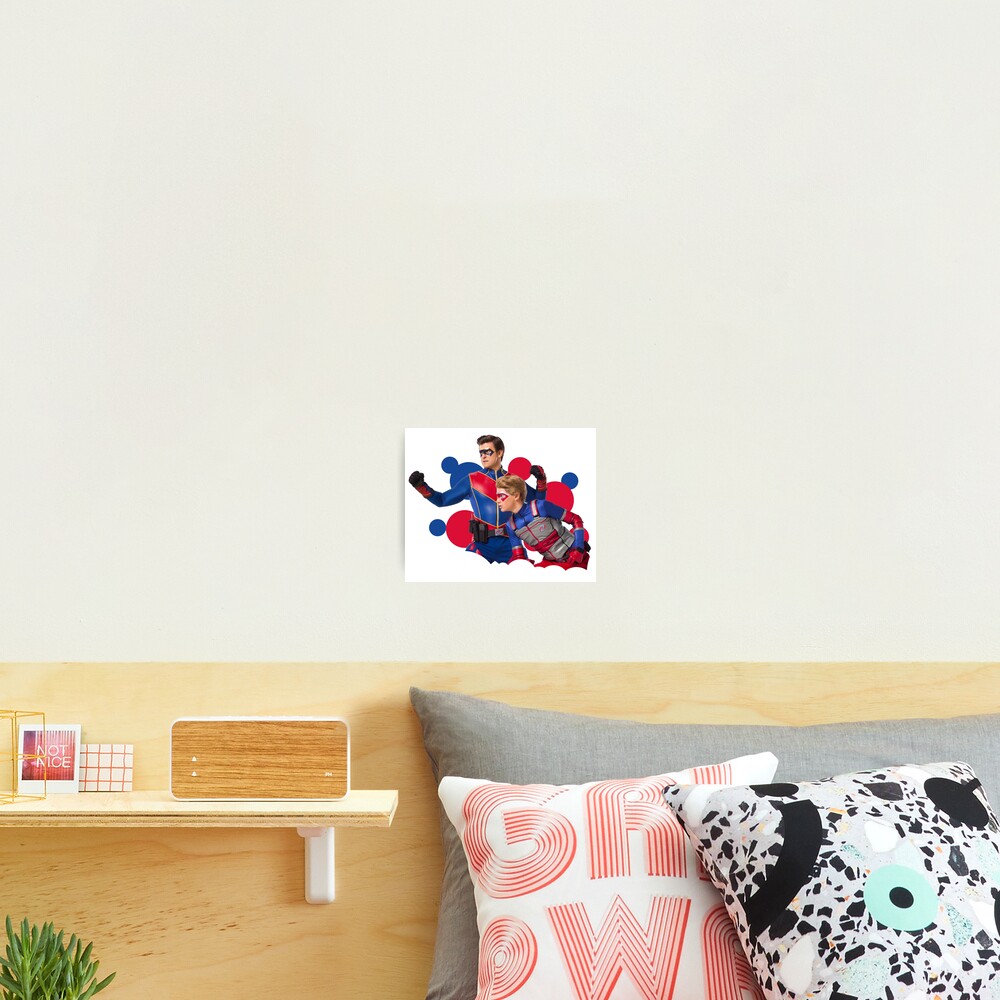 "Bubbles Captain Man and Kid Danger" Poster for Sale by Linneke | Redbubble