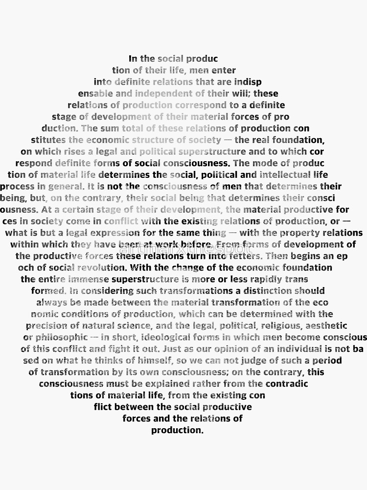 "Marx Word Portrait" Sticker by artmarxthespot | Redbubble